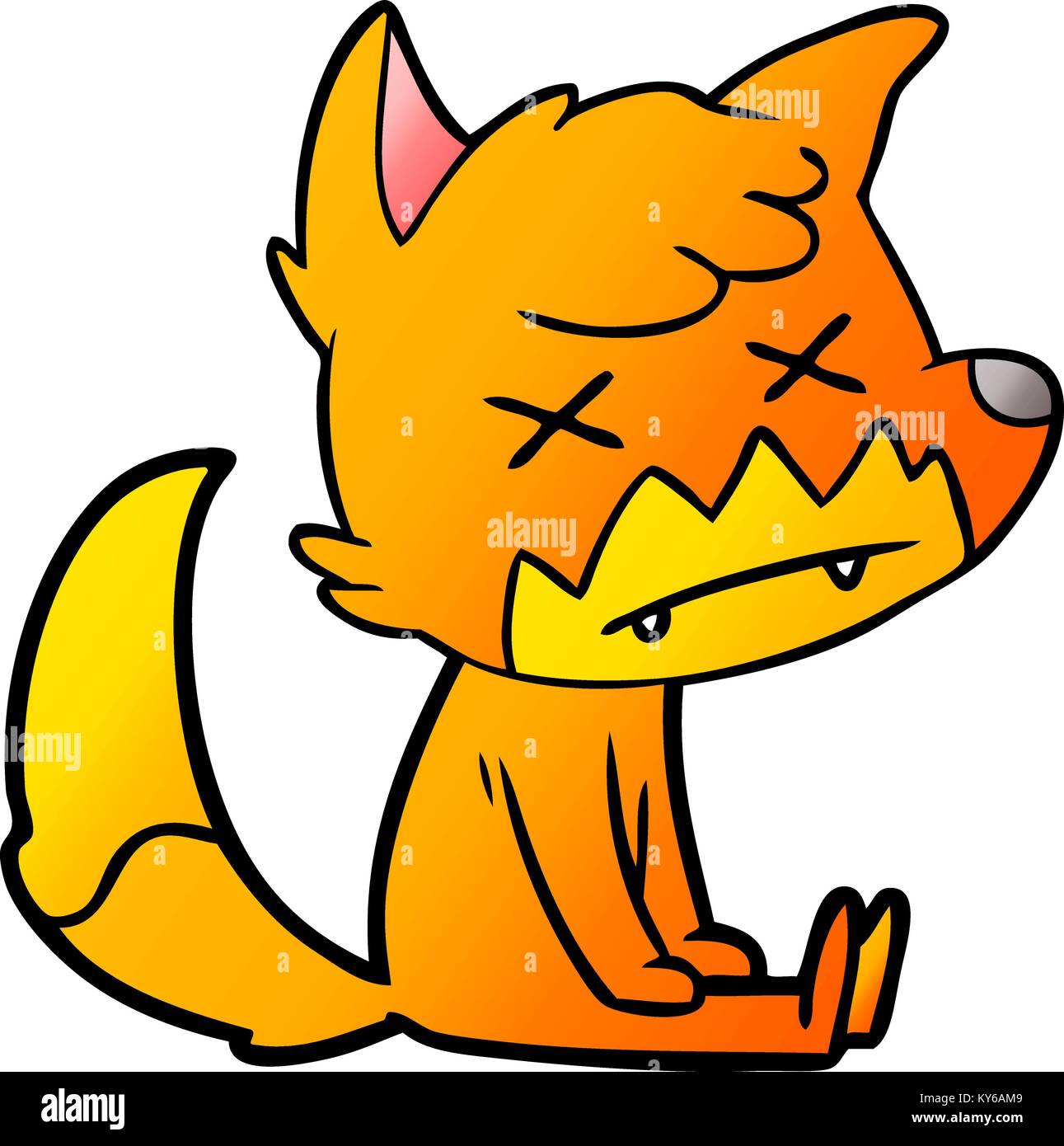 cartoon dead fox Stock Vector Image & Art - Alamy