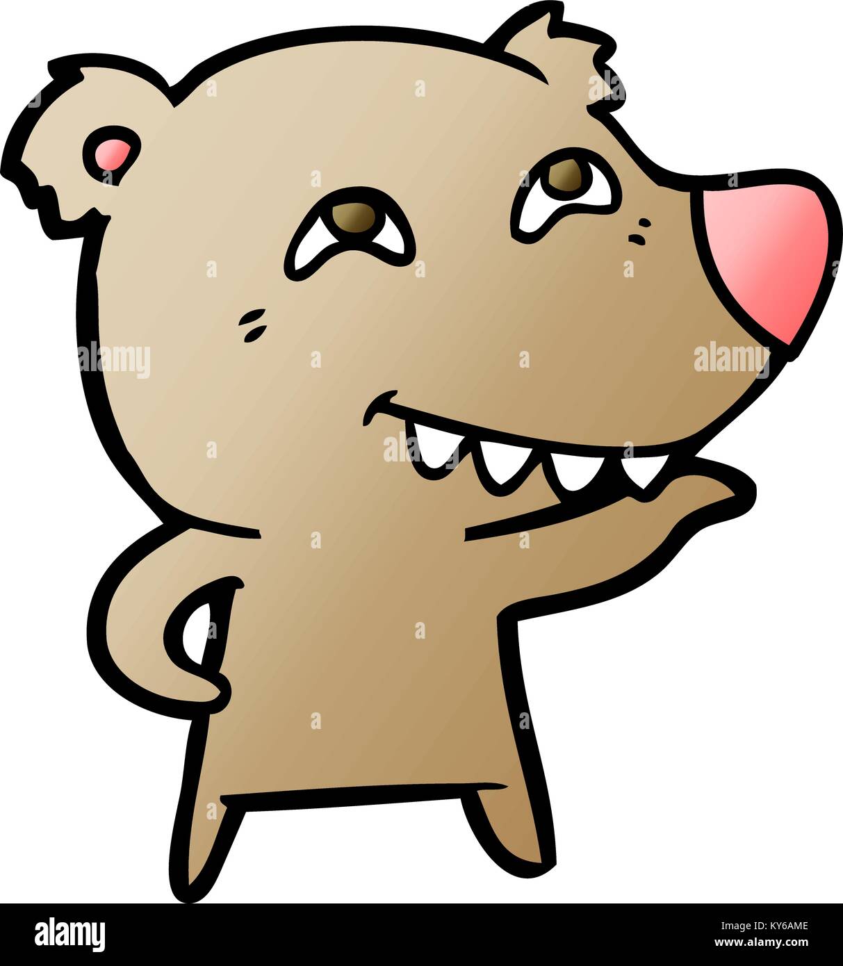 cartoon bear showing teeth Stock Vector Image & Art - Alamy