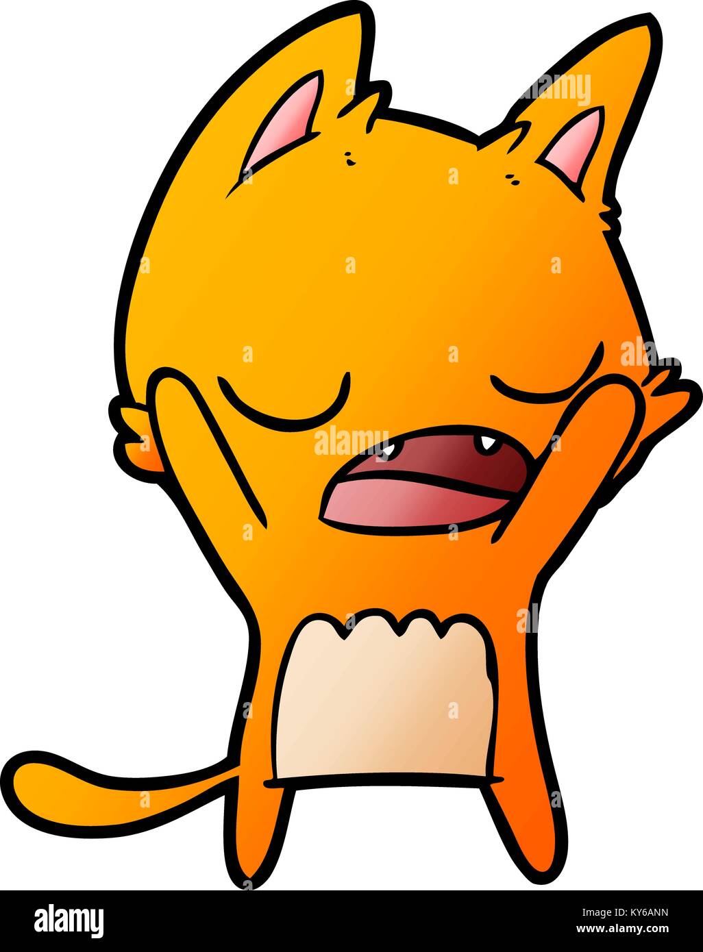 cartoon yawning cat Stock Vector Image & Art - Alamy