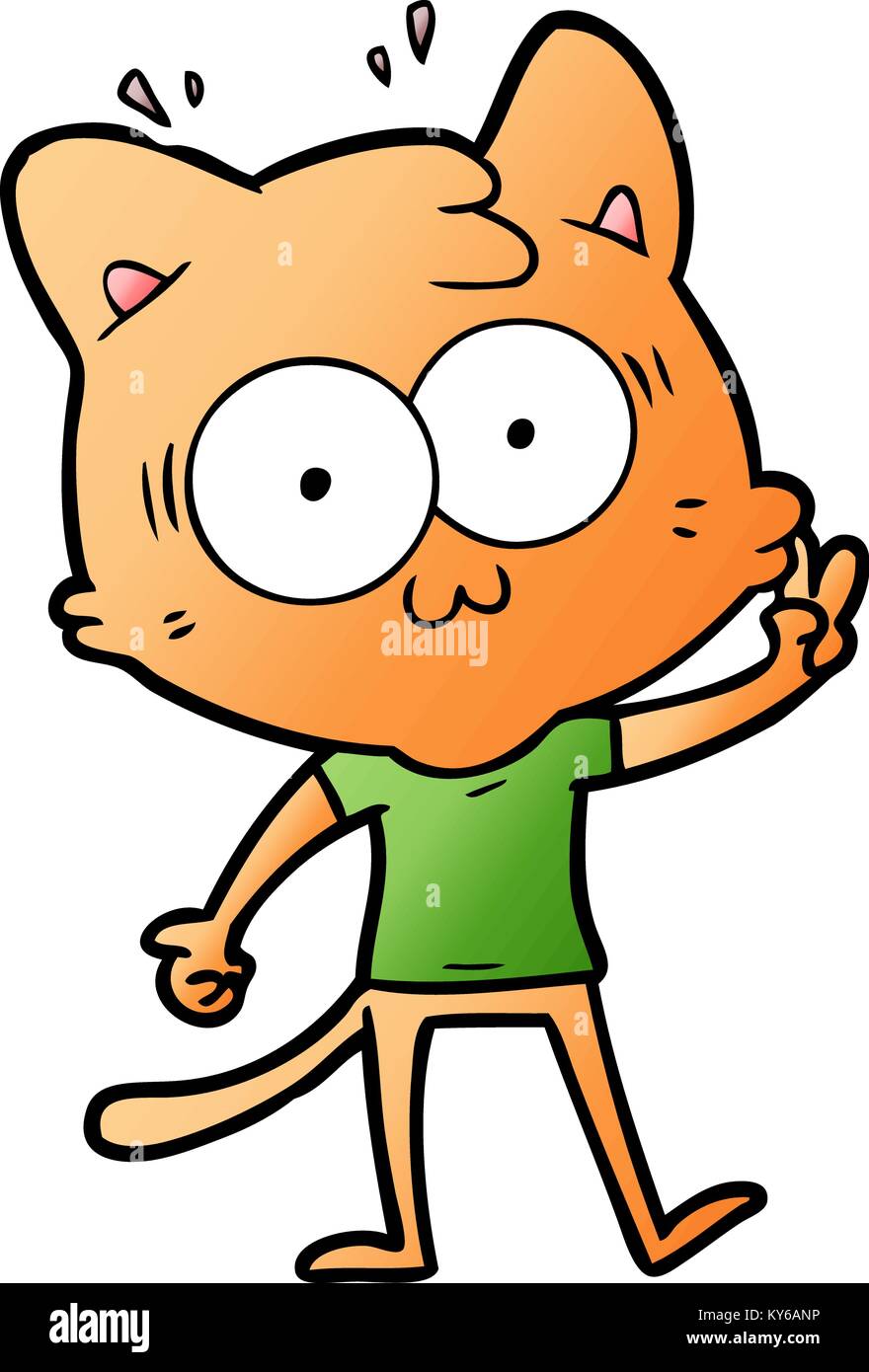 cartoon surprised cat Stock Vector Image & Art - Alamy