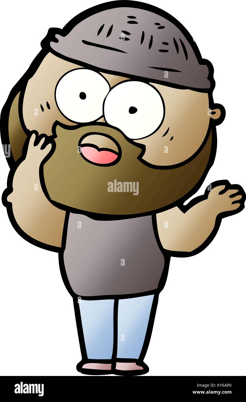 Retro bearded man in Stock Vector Images - Alamy