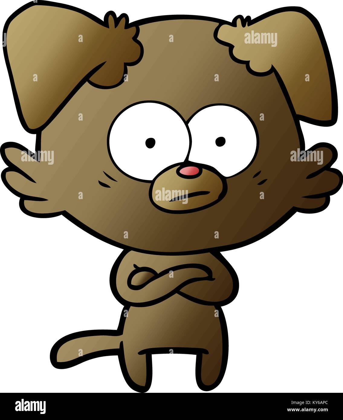 nervous dog cartoon Stock Vector Image & Art - Alamy