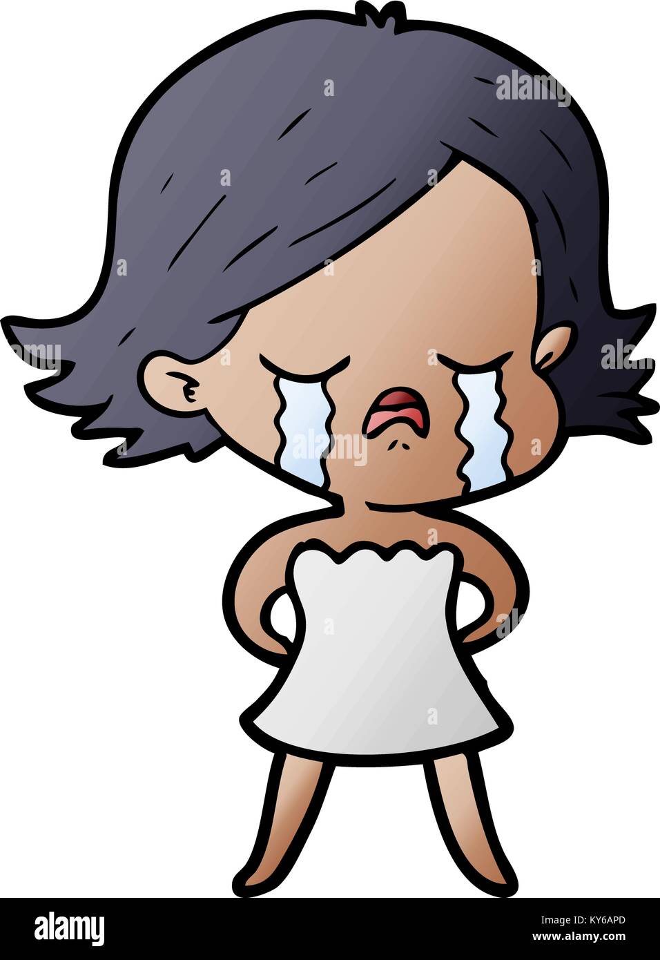 cartoon girl crying Stock Vector Image & Art - Alamy