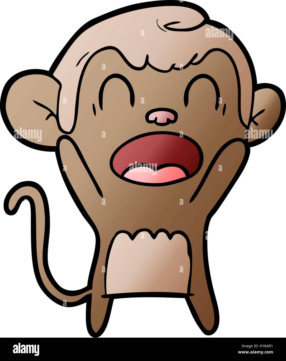 shouting cartoon monkey Stock Vector Image & Art - Alamy