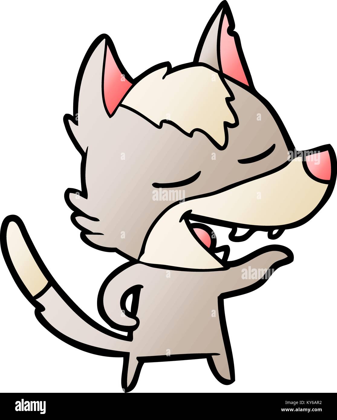 cartoon wolf laughing Stock Vector Image & Art - Alamy