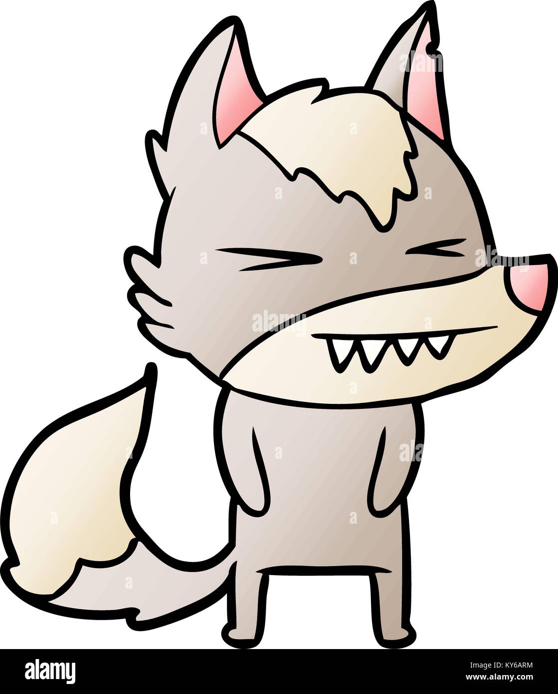 angry wolf cartoon Stock Vector Image & Art - Alamy
