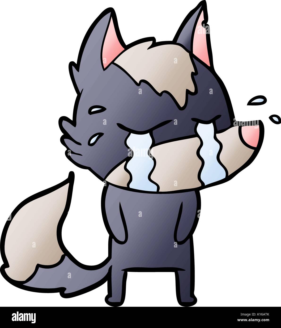 cartoon crying wolf Stock Vector Image & Art - Alamy