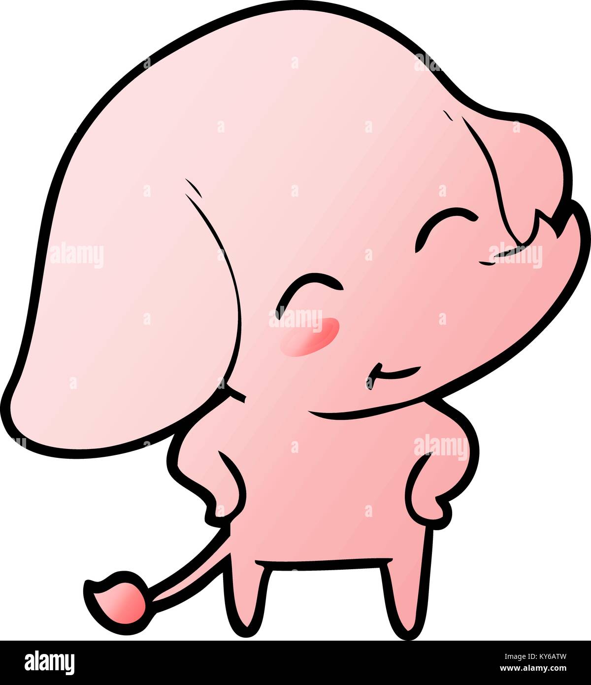 cute cartoon elephant Stock Vector Image & Art - Alamy