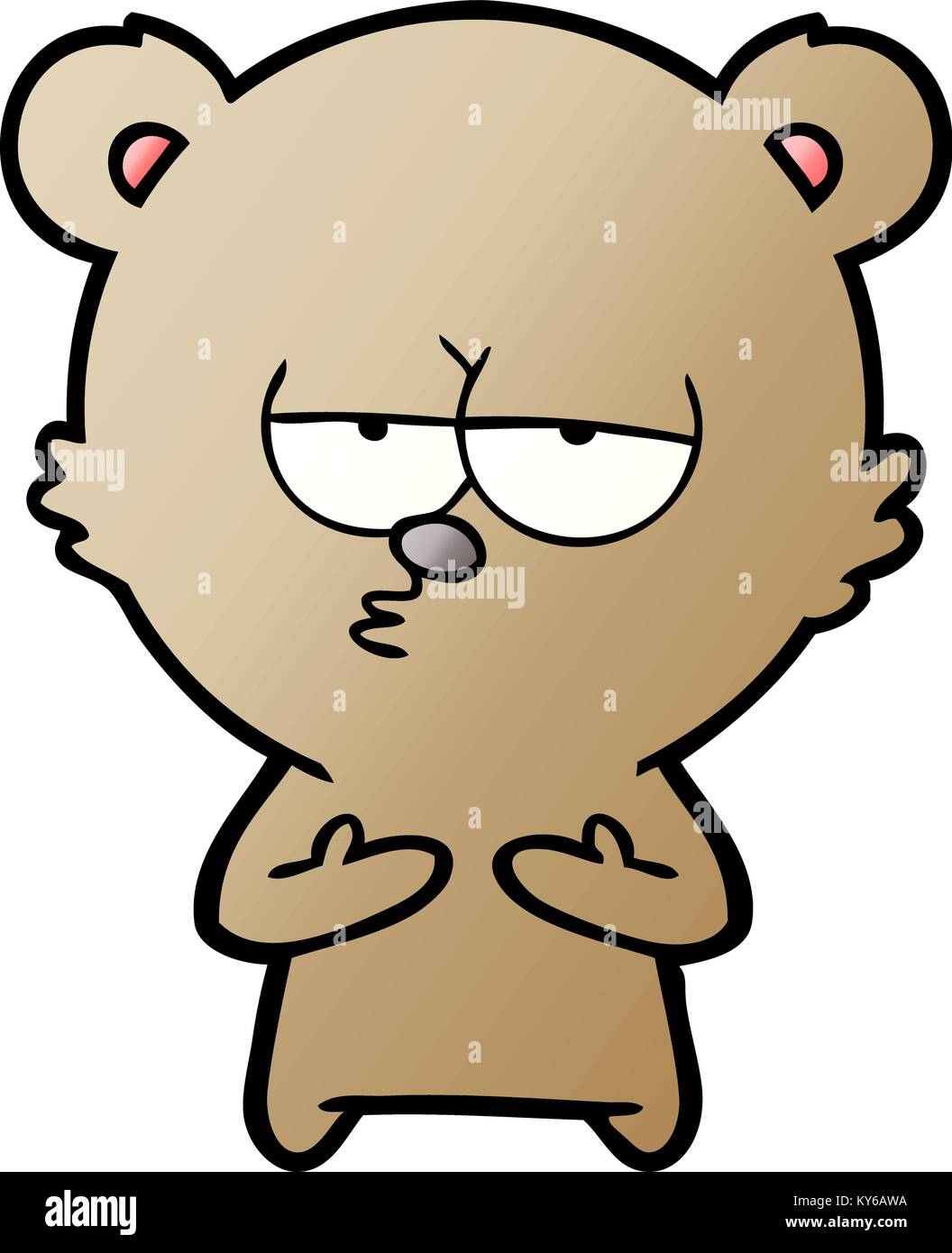 bored bear cartoon Stock Vector Image & Art - Alamy