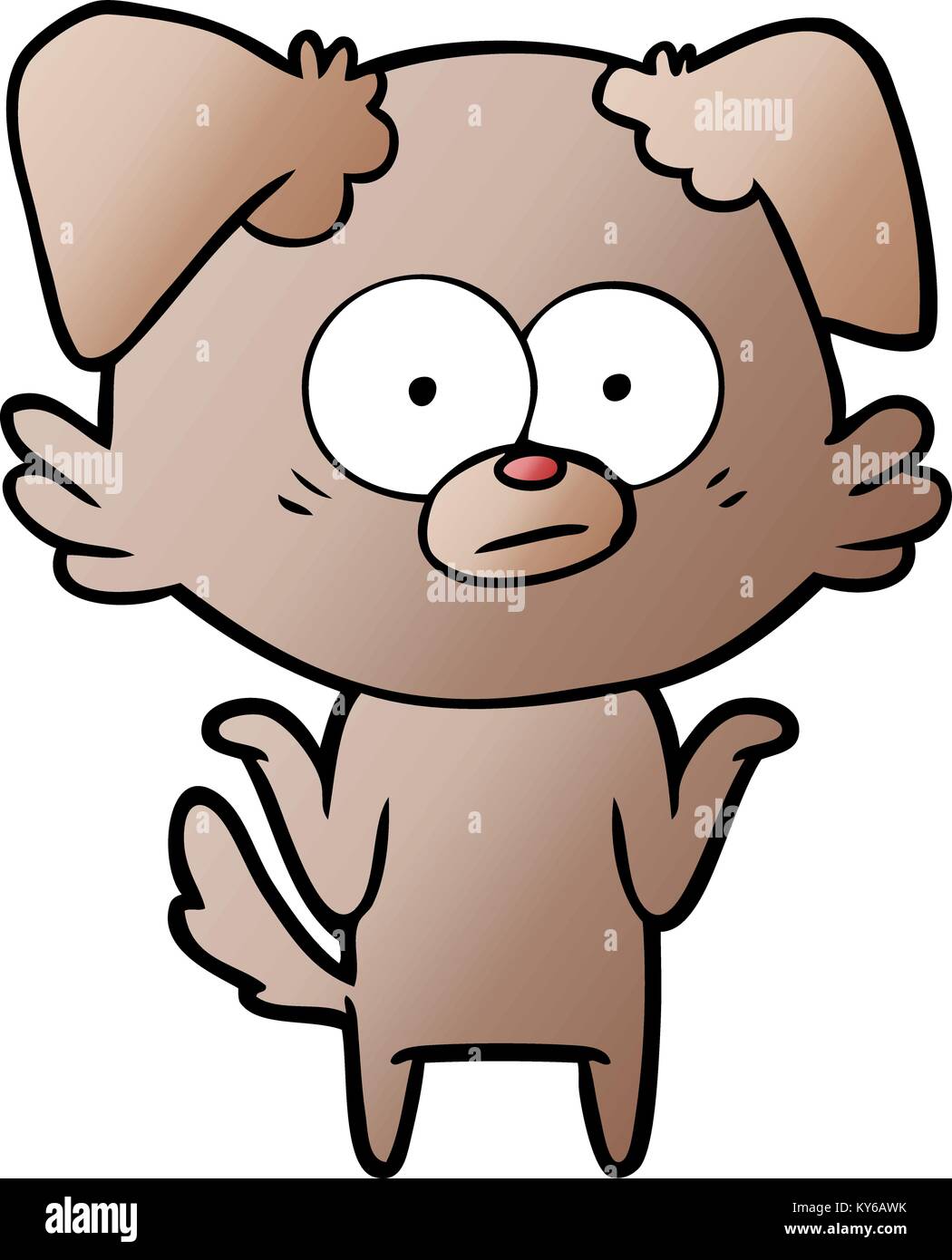 nervous dog cartoon Stock Vector Image & Art - Alamy