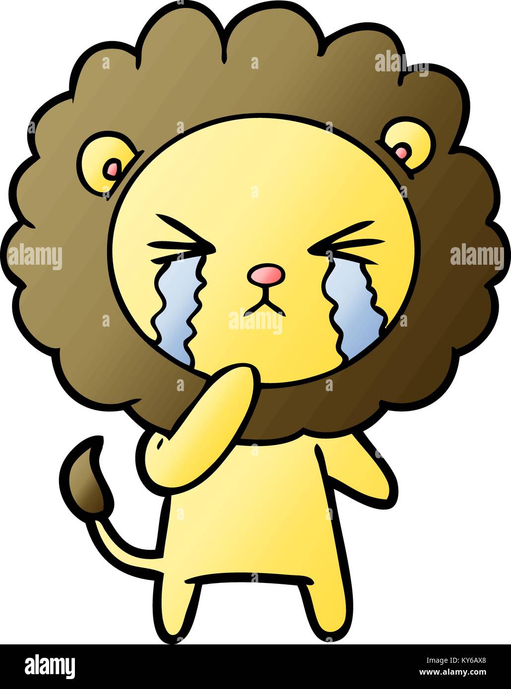 cartoon crying lion Stock Vector Image & Art - Alamy
