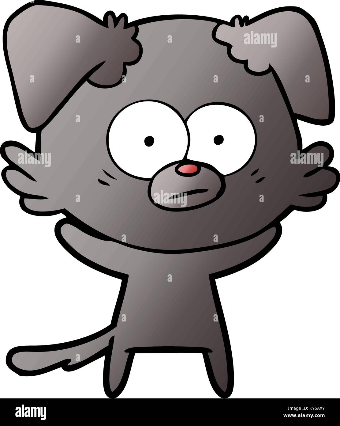 nervous dog cartoon Stock Vector Image & Art - Alamy