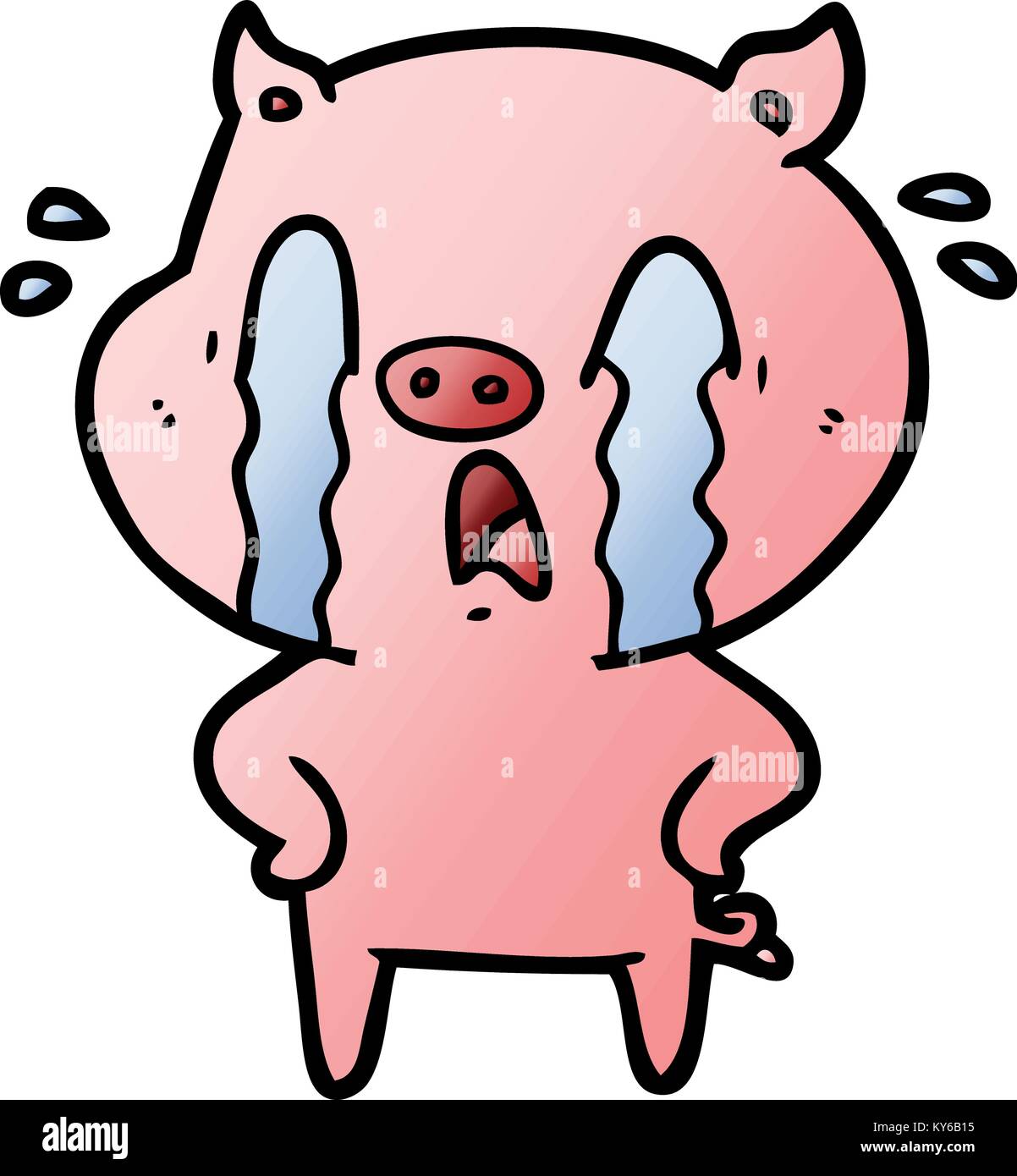 crying pig cartoon Stock Vector Image & Art - Alamy