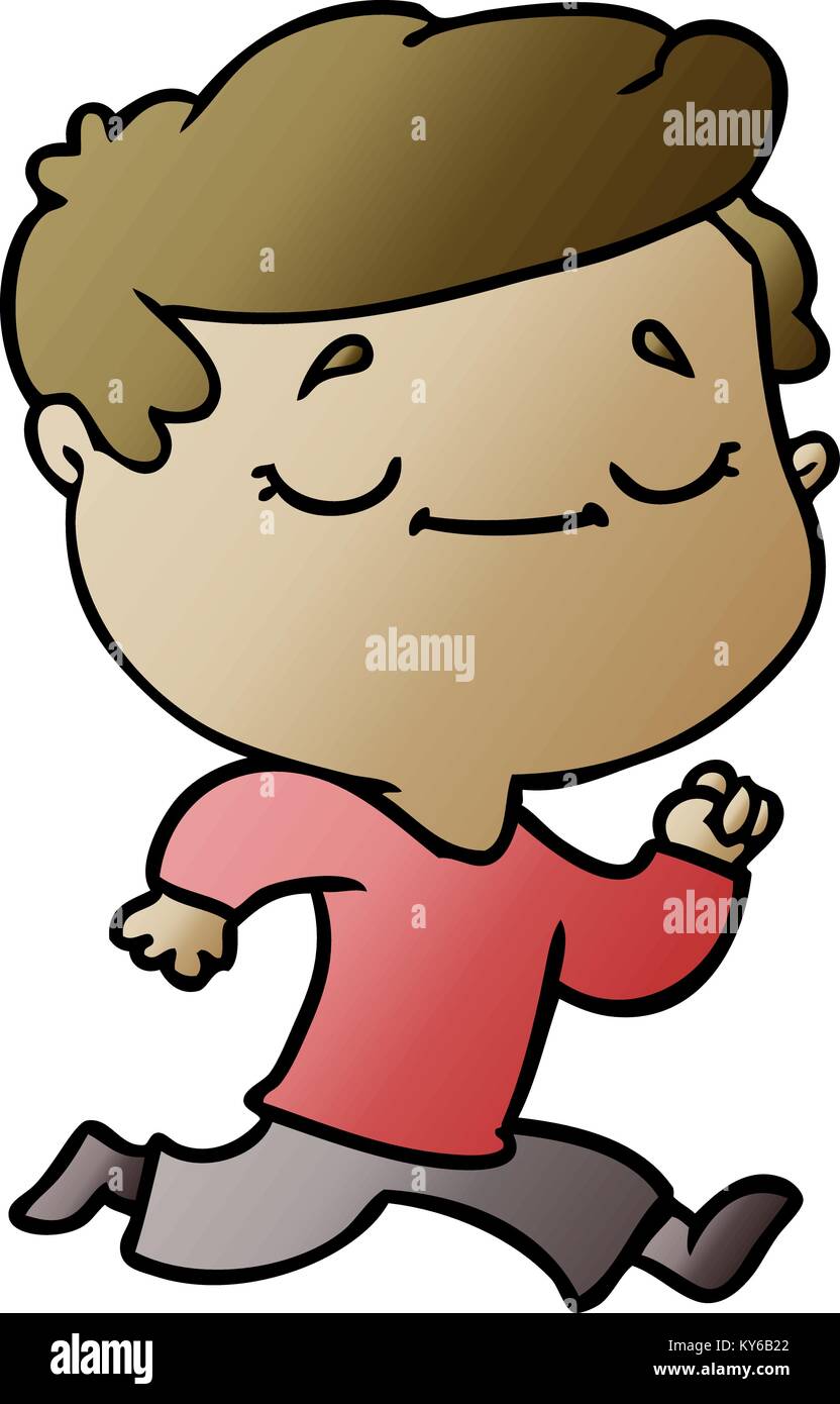 cartoon peaceful man running Stock Vector Image & Art - Alamy