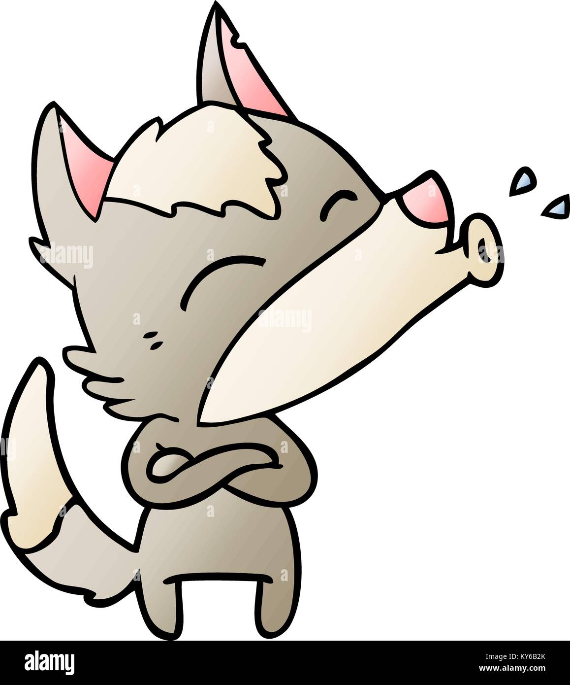 howling wolf cartoon Stock Vector Image & Art - Alamy