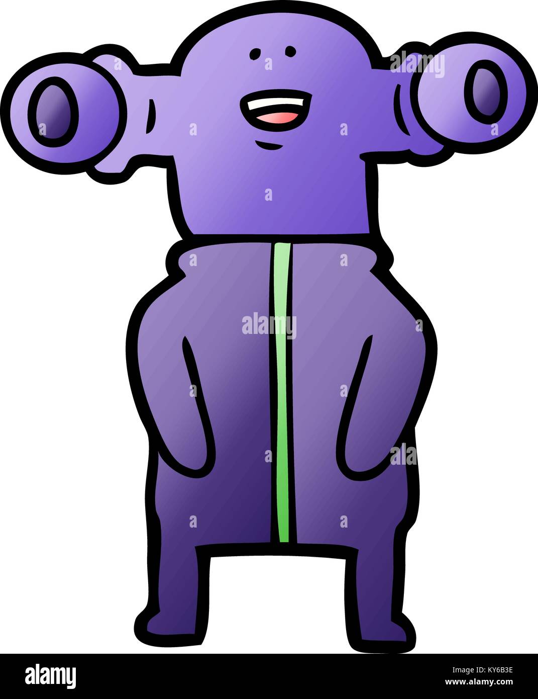 friendly cartoon alien Stock Vector Image & Art - Alamy