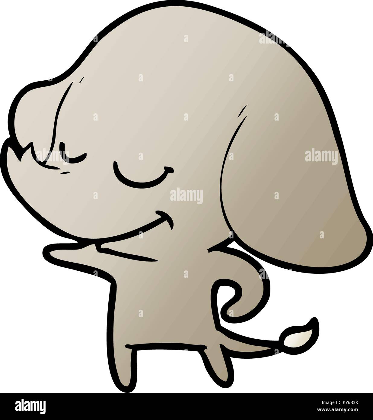 cartoon smiling elephant Stock Vector Image & Art - Alamy