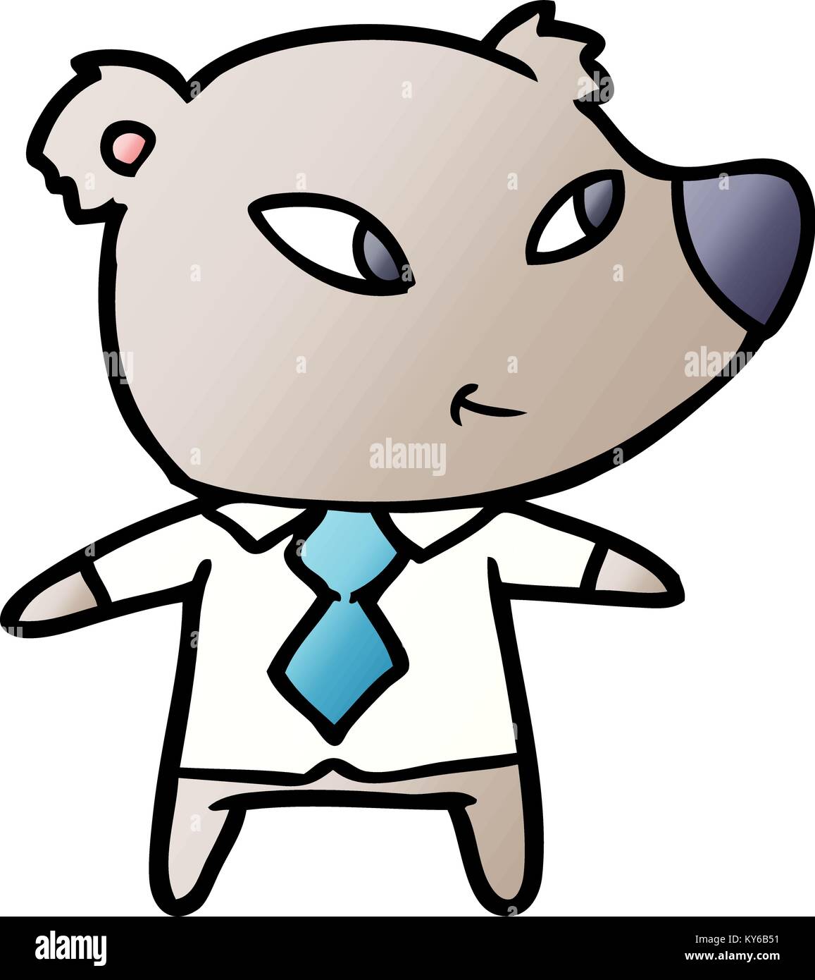 cute cartoon bear in office clothes Stock Vector Image & Art - Alamy