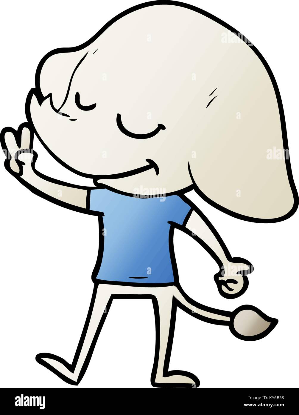 cartoon smiling elephant Stock Vector Image & Art - Alamy