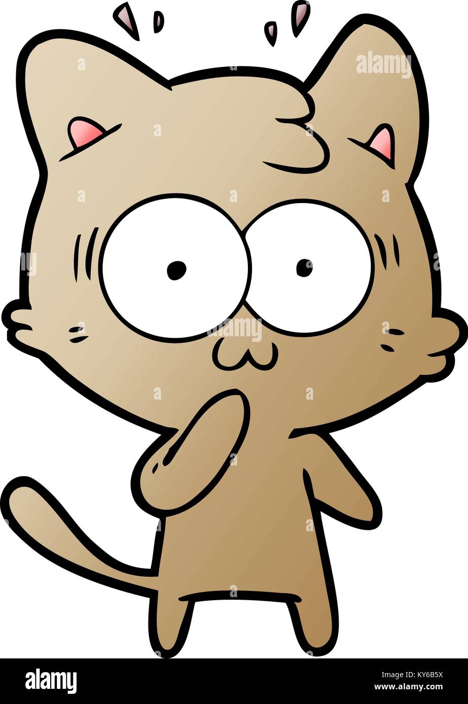 cartoon surprised cat Stock Vector Image & Art - Alamy