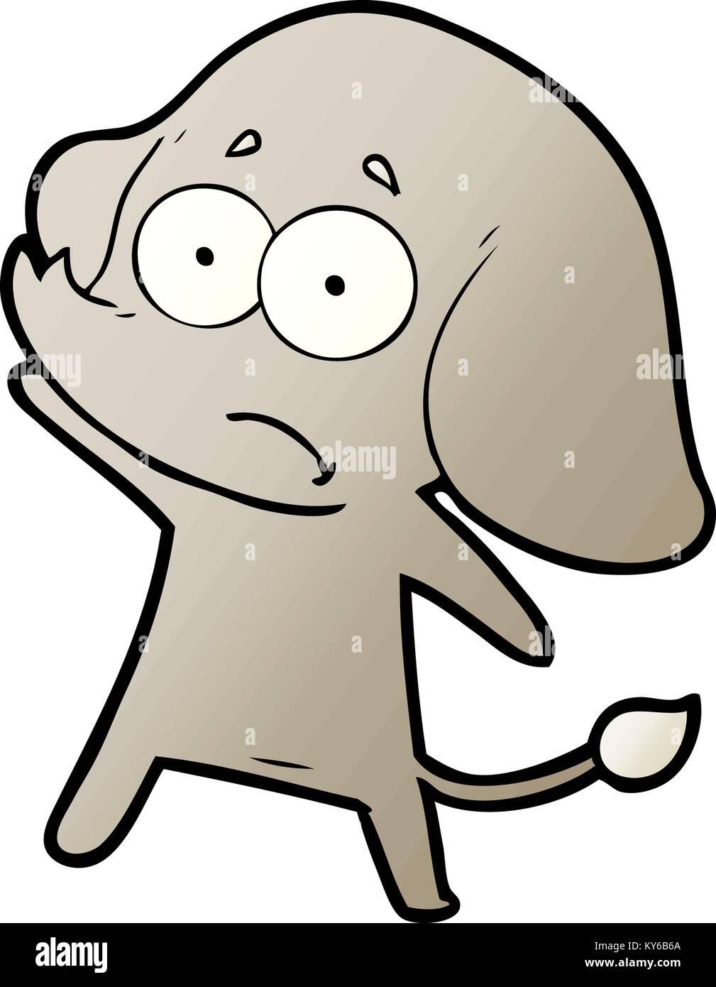 cartoon unsure elephant Stock Vector Image & Art - Alamy