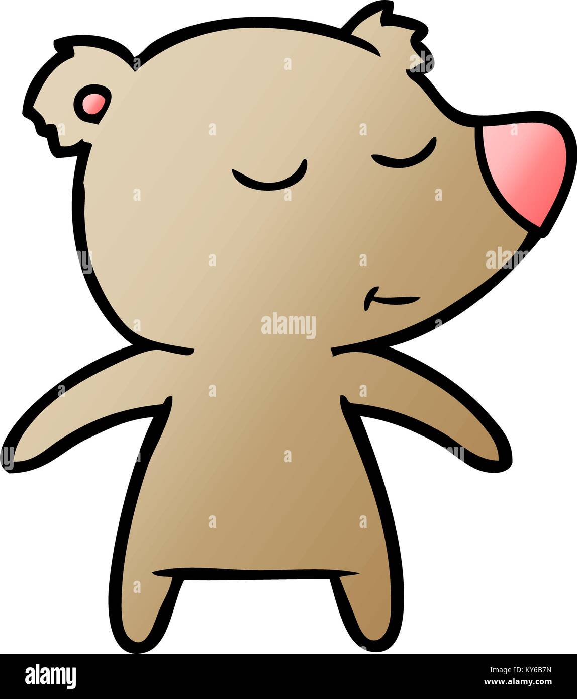 happy cartoon bear Stock Vector Image & Art - Alamy