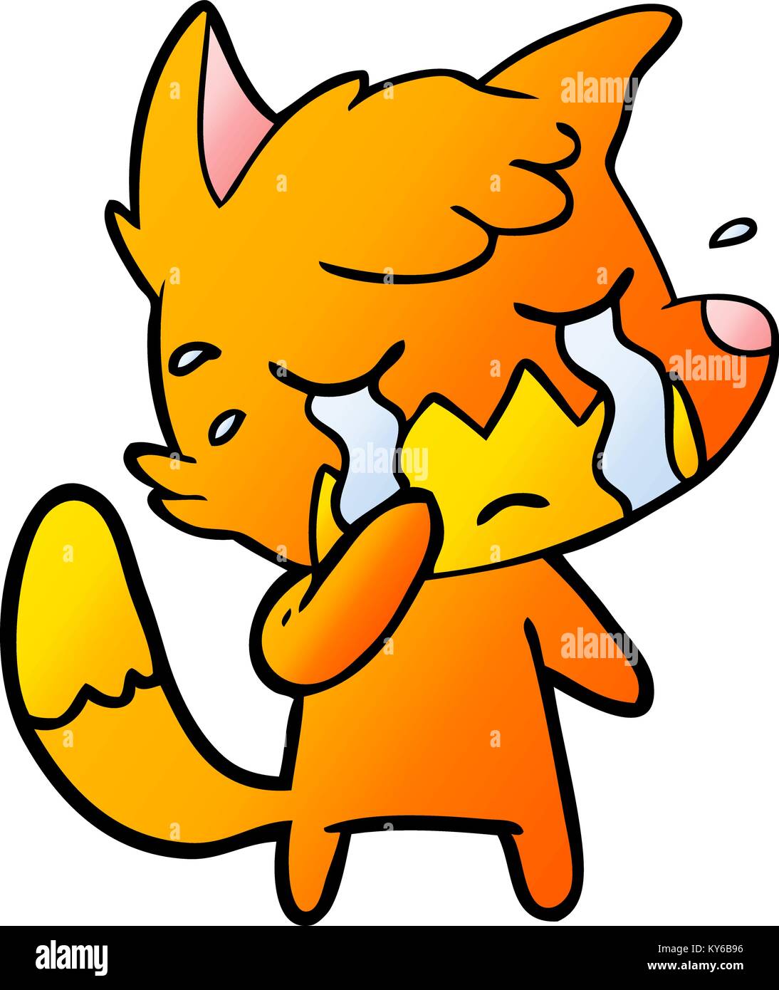 crying fox cartoon Stock Vector Image & Art - Alamy