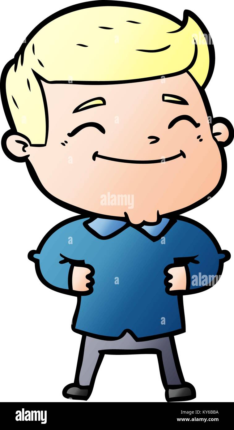 happy cartoon man Stock Vector Image & Art - Alamy