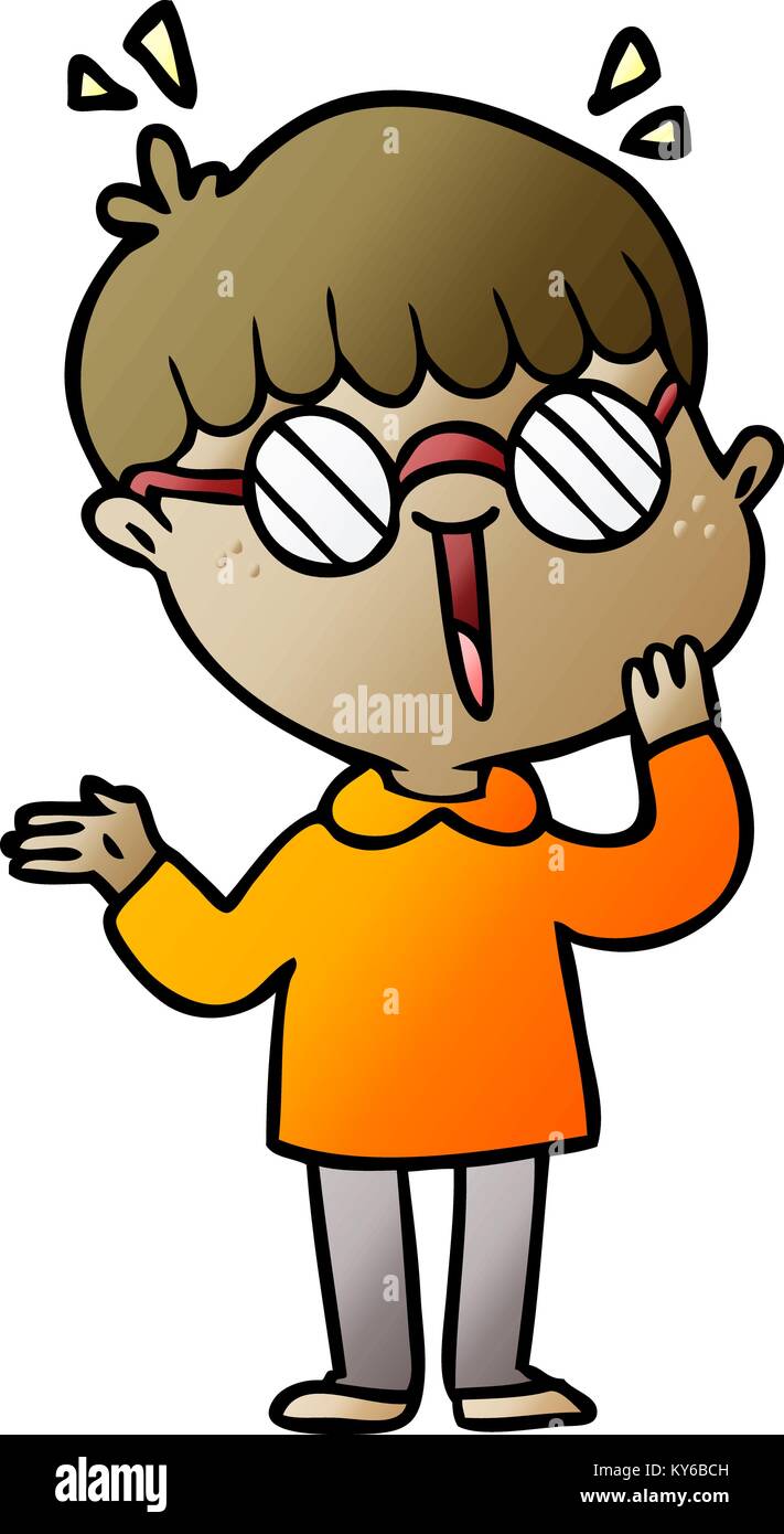 cartoon boy realizing something amazing Stock Vector Image & Art - Alamy