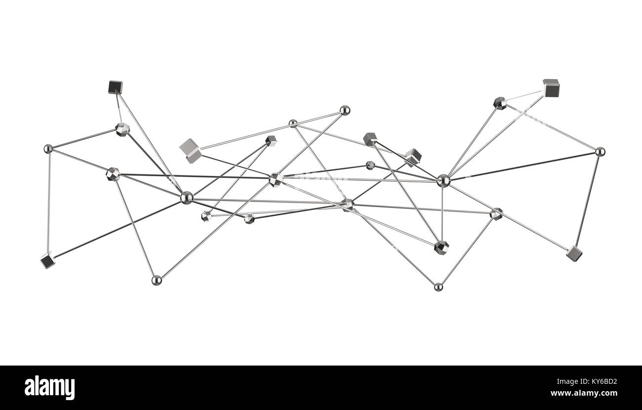 3d rendering metal connection structure on white background Stock Photo ...