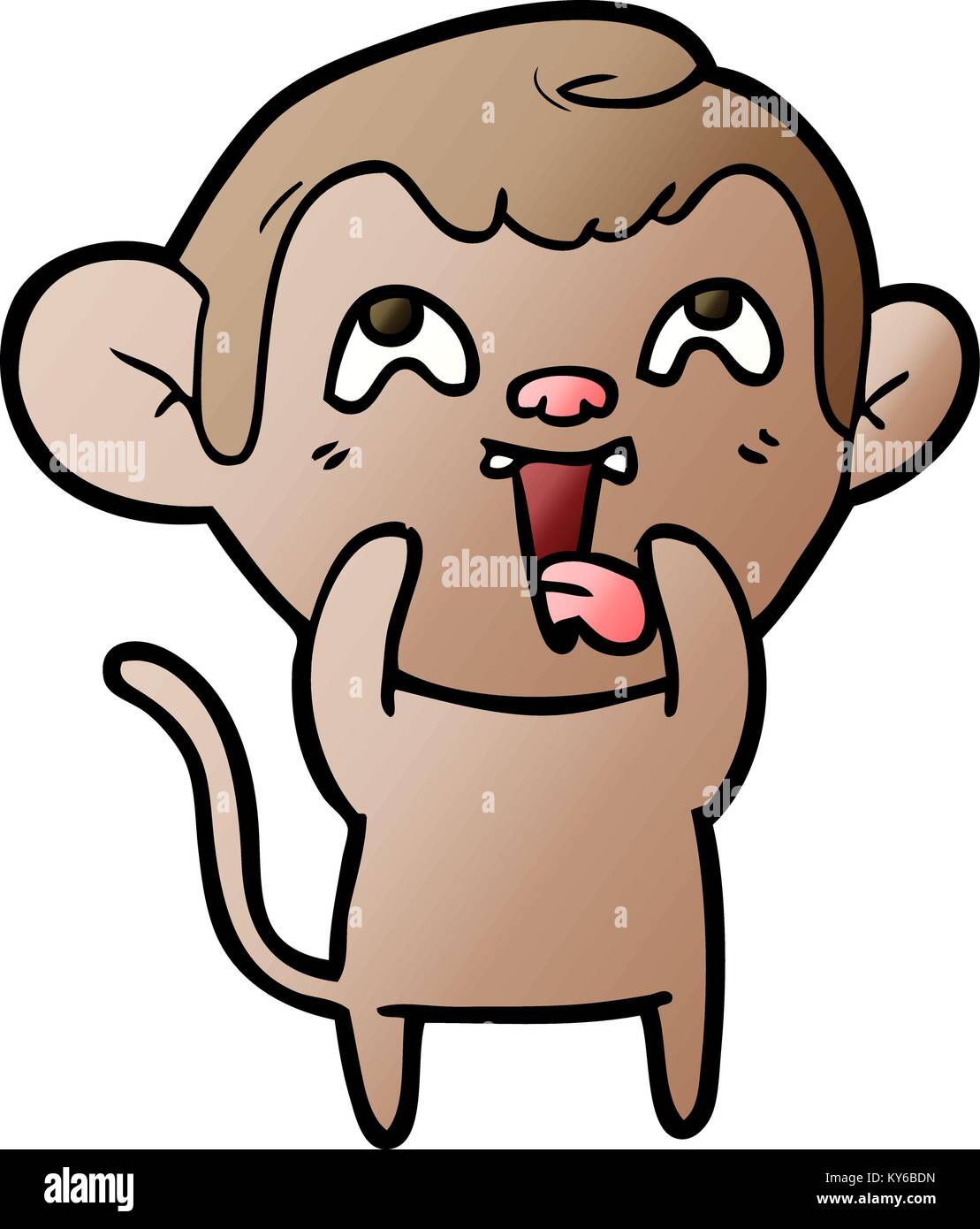 crazy cartoon monkey Stock Vector Image & Art - Alamy