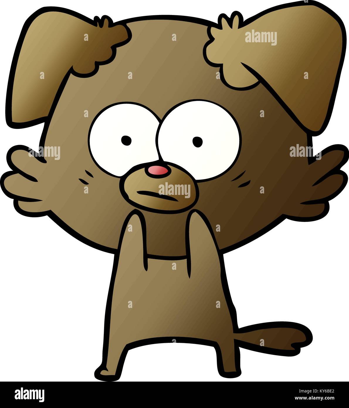 nervous dog cartoon Stock Vector Image & Art - Alamy