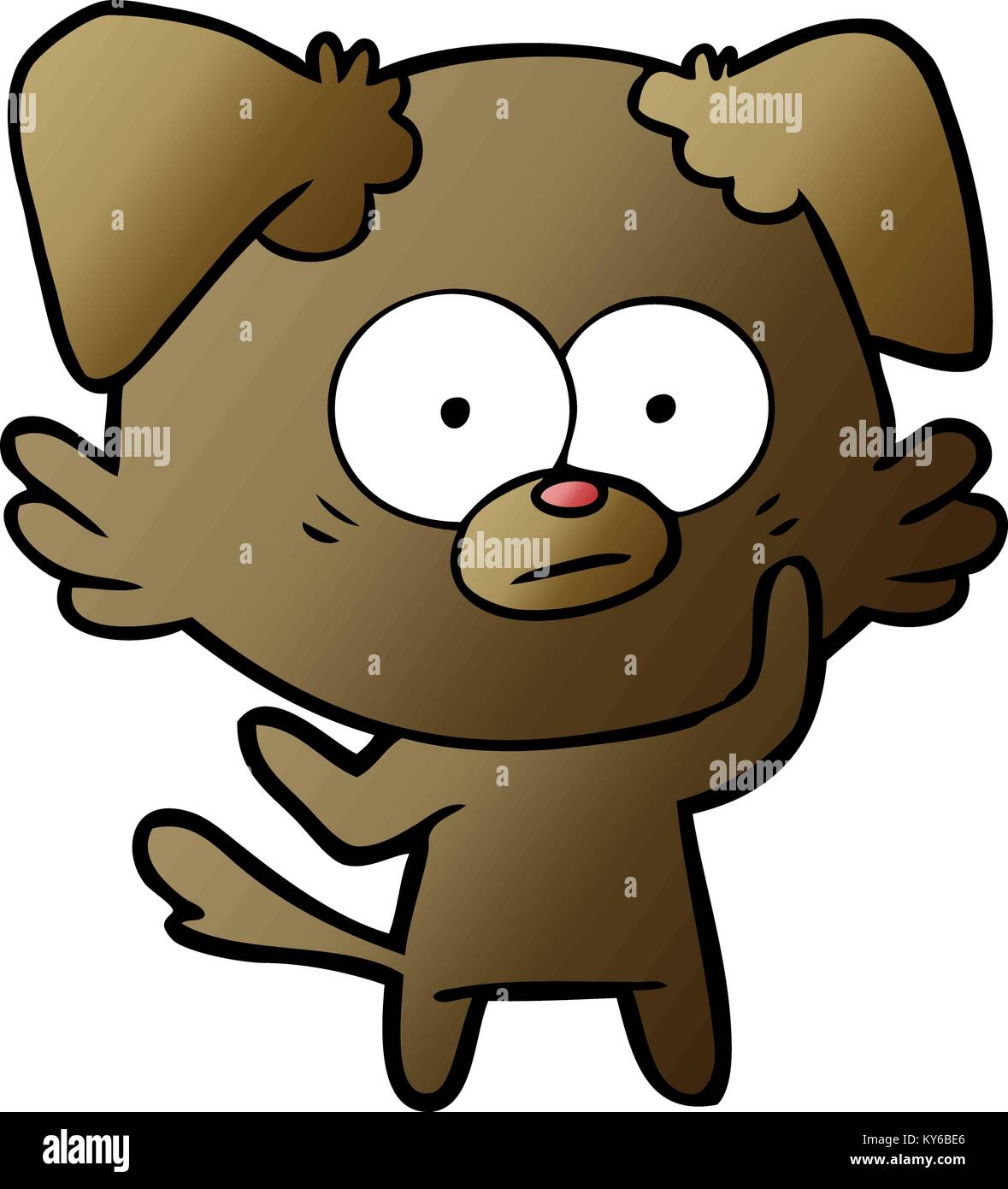 nervous dog cartoon Stock Vector Image & Art - Alamy