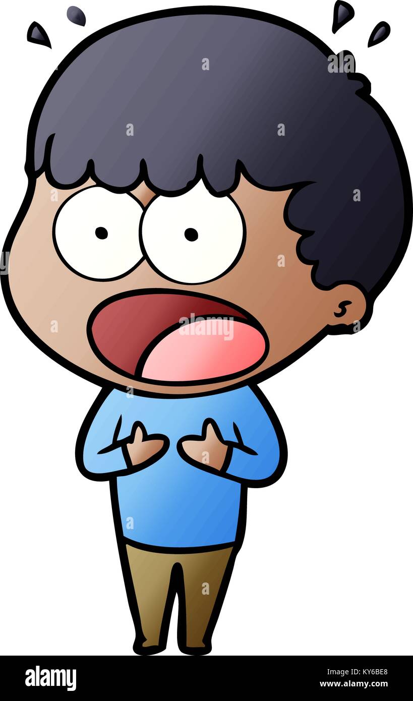 cartoon shocked man Stock Vector Image & Art - Alamy
