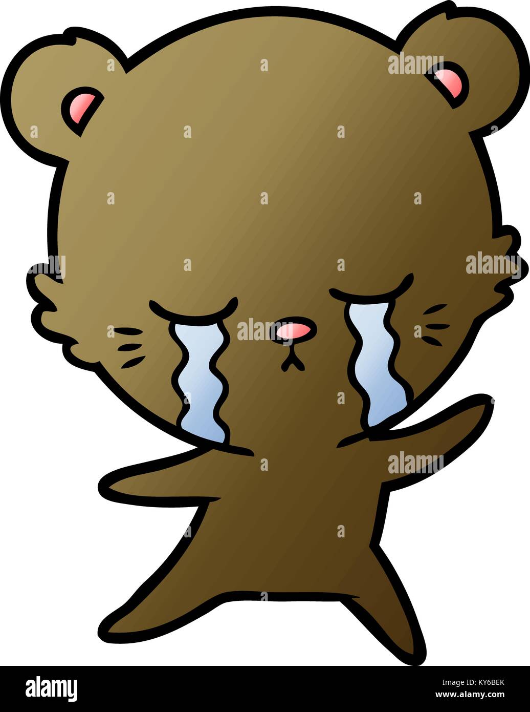 crying cartoon bear Stock Vector Image & Art - Alamy
