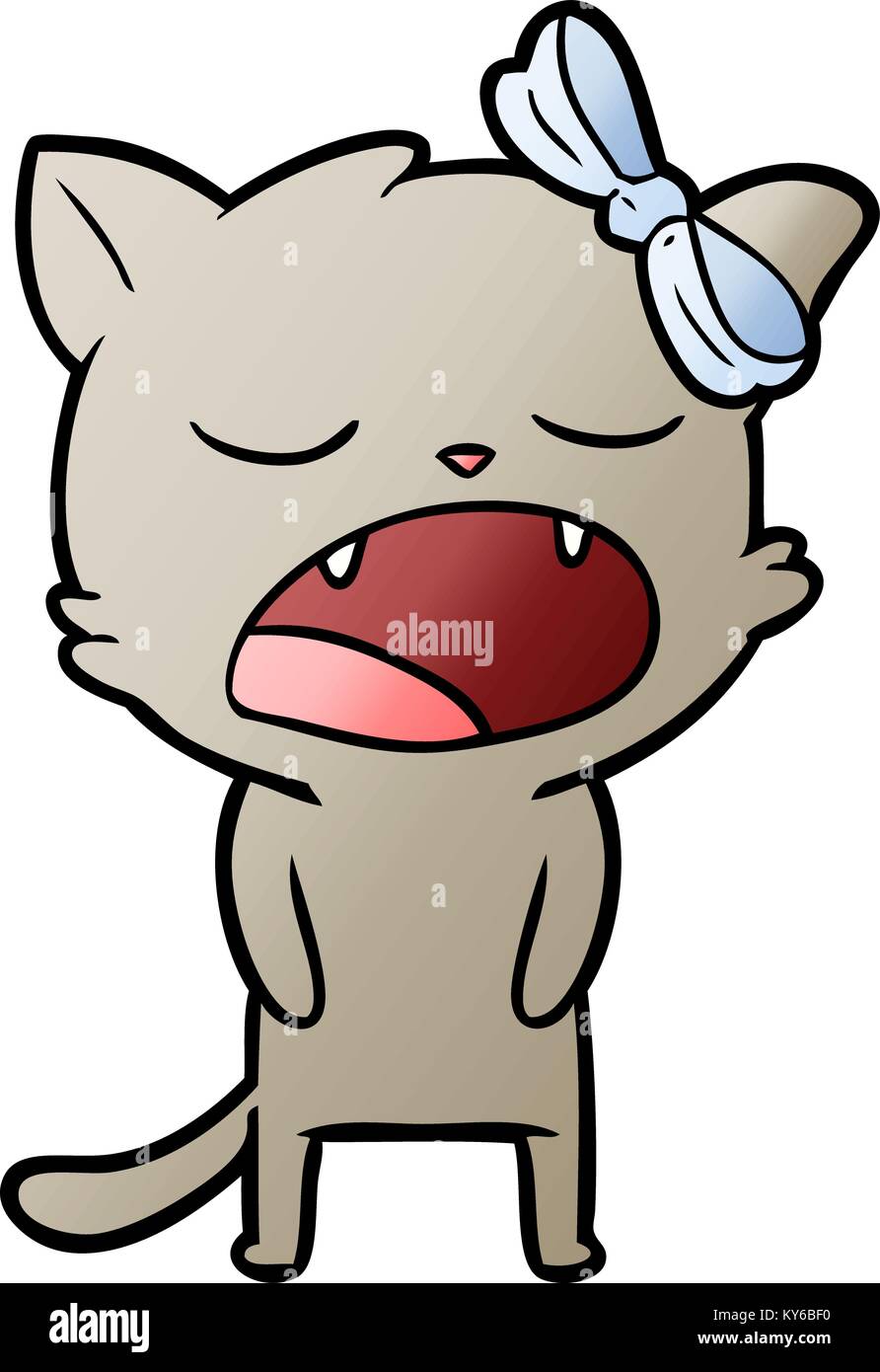 cartoon cat meowing Stock Vector Image & Art - Alamy