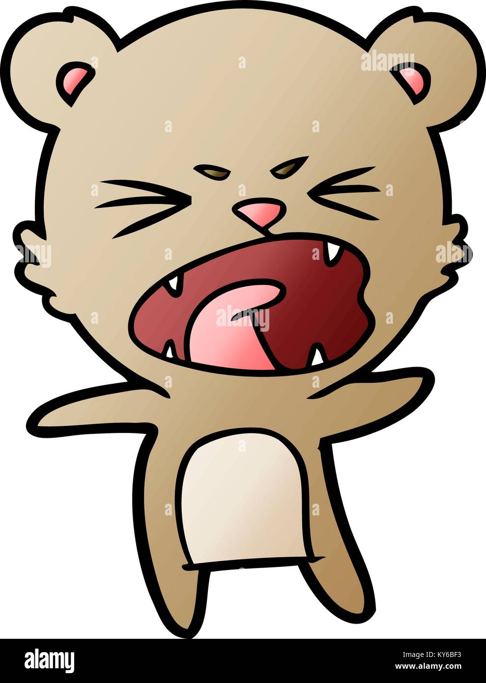angry cartoon bear Stock Vector Image & Art - Alamy