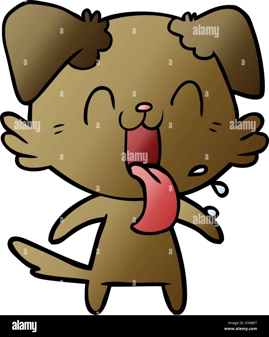 cartoon panting dog Stock Vector Image & Art - Alamy