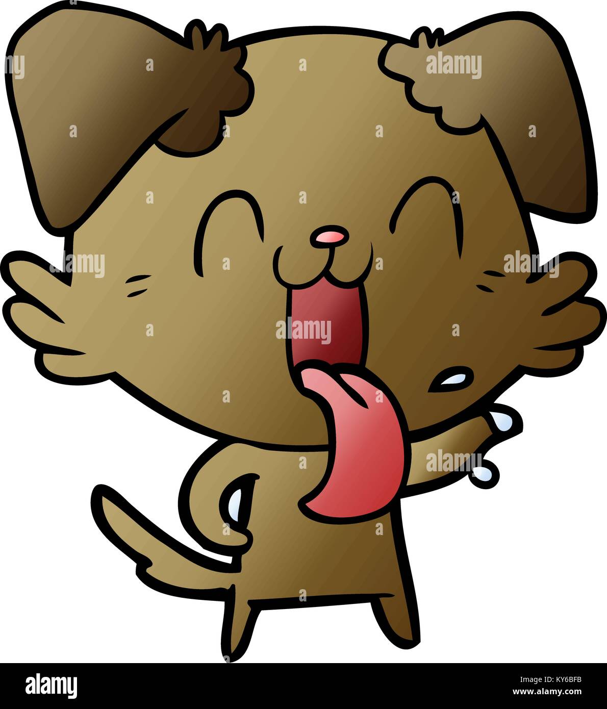 cartoon panting dog Stock Vector Image & Art - Alamy