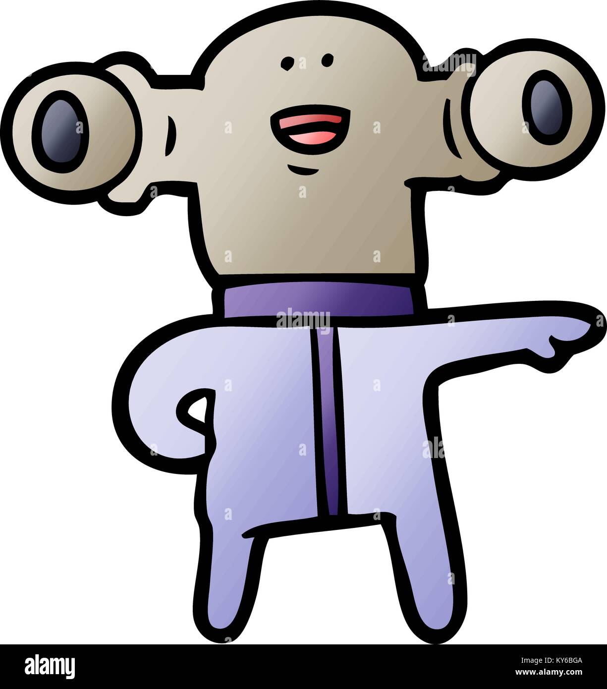 friendly cartoon alien Stock Vector Image & Art - Alamy