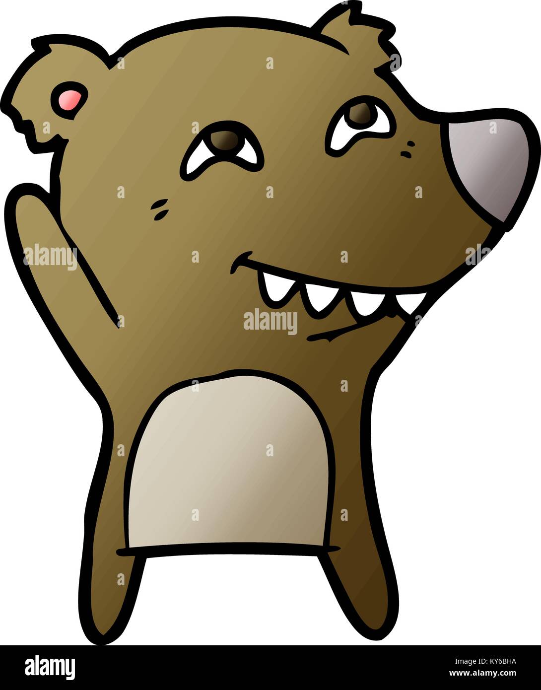 cartoon bear showing teeth Stock Vector Image & Art - Alamy