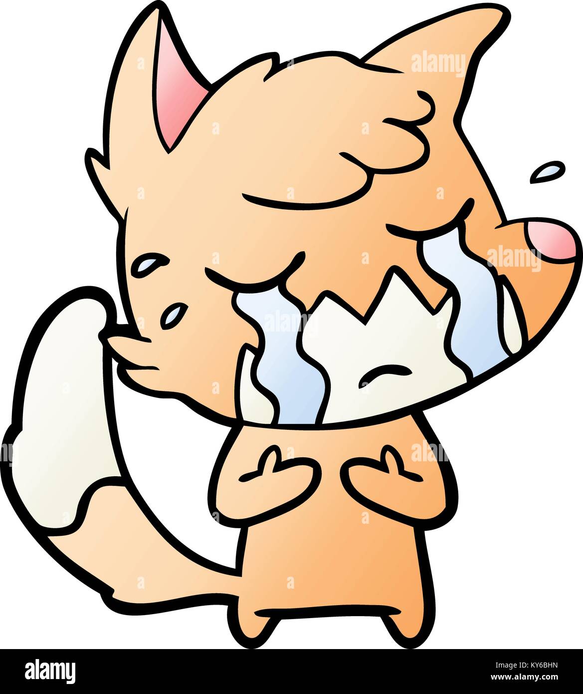 crying fox cartoon Stock Vector Image & Art - Alamy