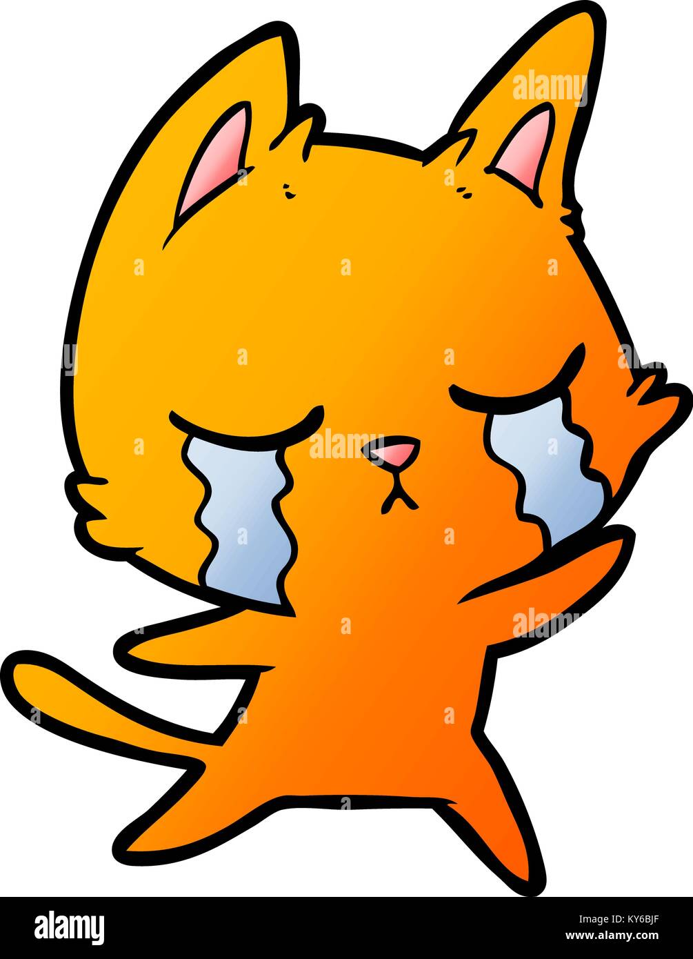 crying cartoon cat Stock Vector Image & Art - Alamy