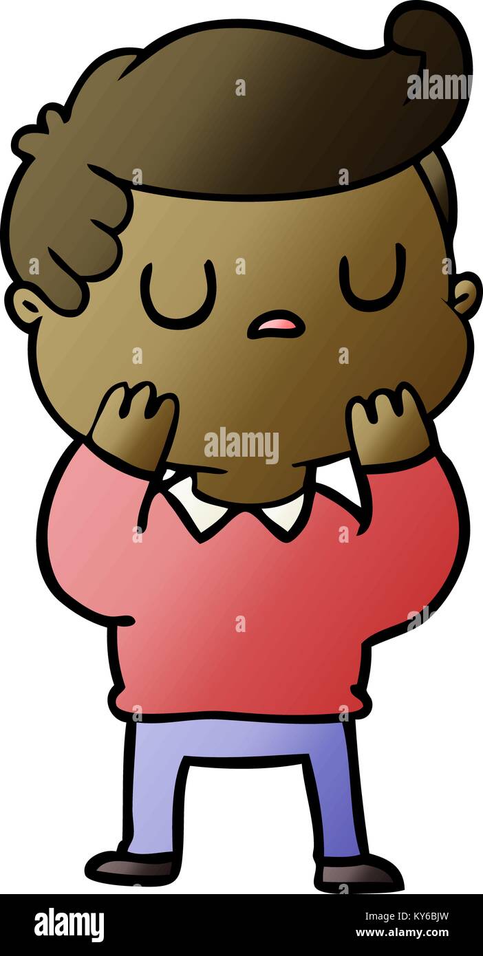 cartoon aloof man considering Stock Vector Image & Art - Alamy