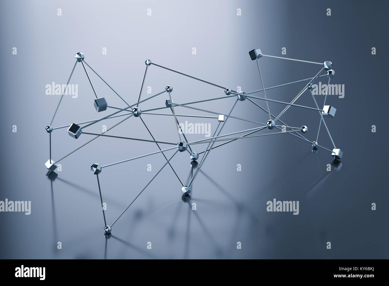3d rendering metal connection structure on grey background Stock Photo ...