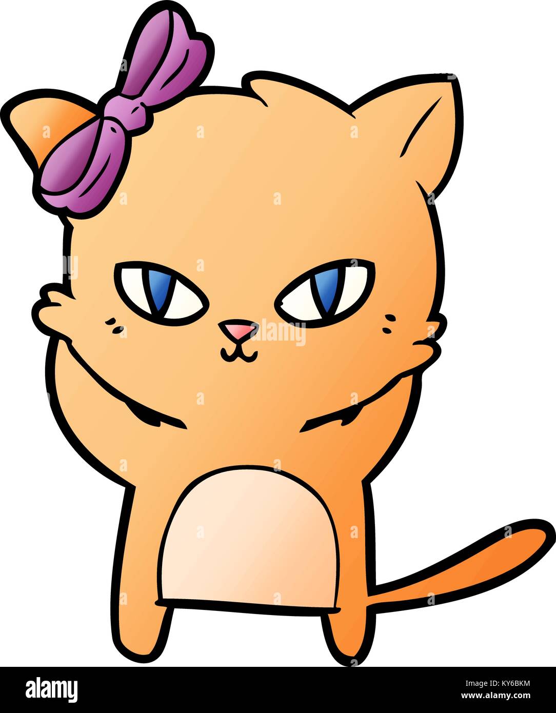 cute cartoon cat Stock Vector Image & Art - Alamy