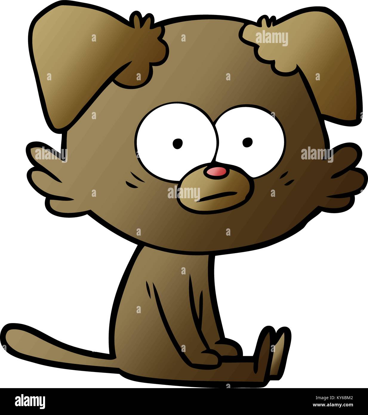 nervous dog cartoon Stock Vector Image & Art - Alamy