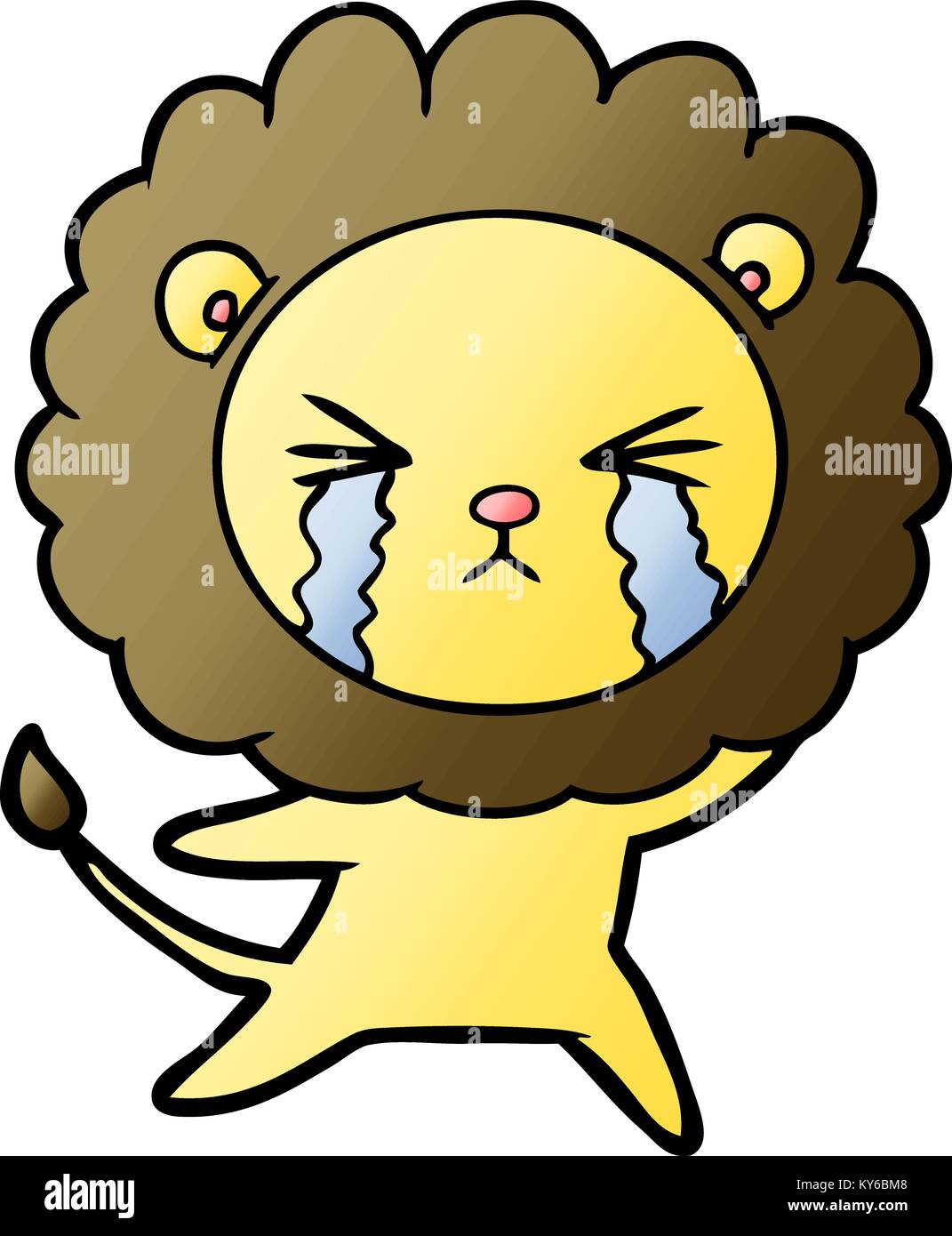 cartoon crying lion Stock Vector Image & Art - Alamy