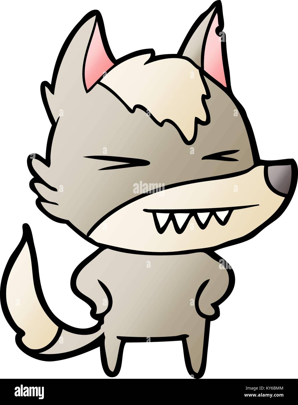 angry wolf cartoon Stock Vector Image & Art - Alamy