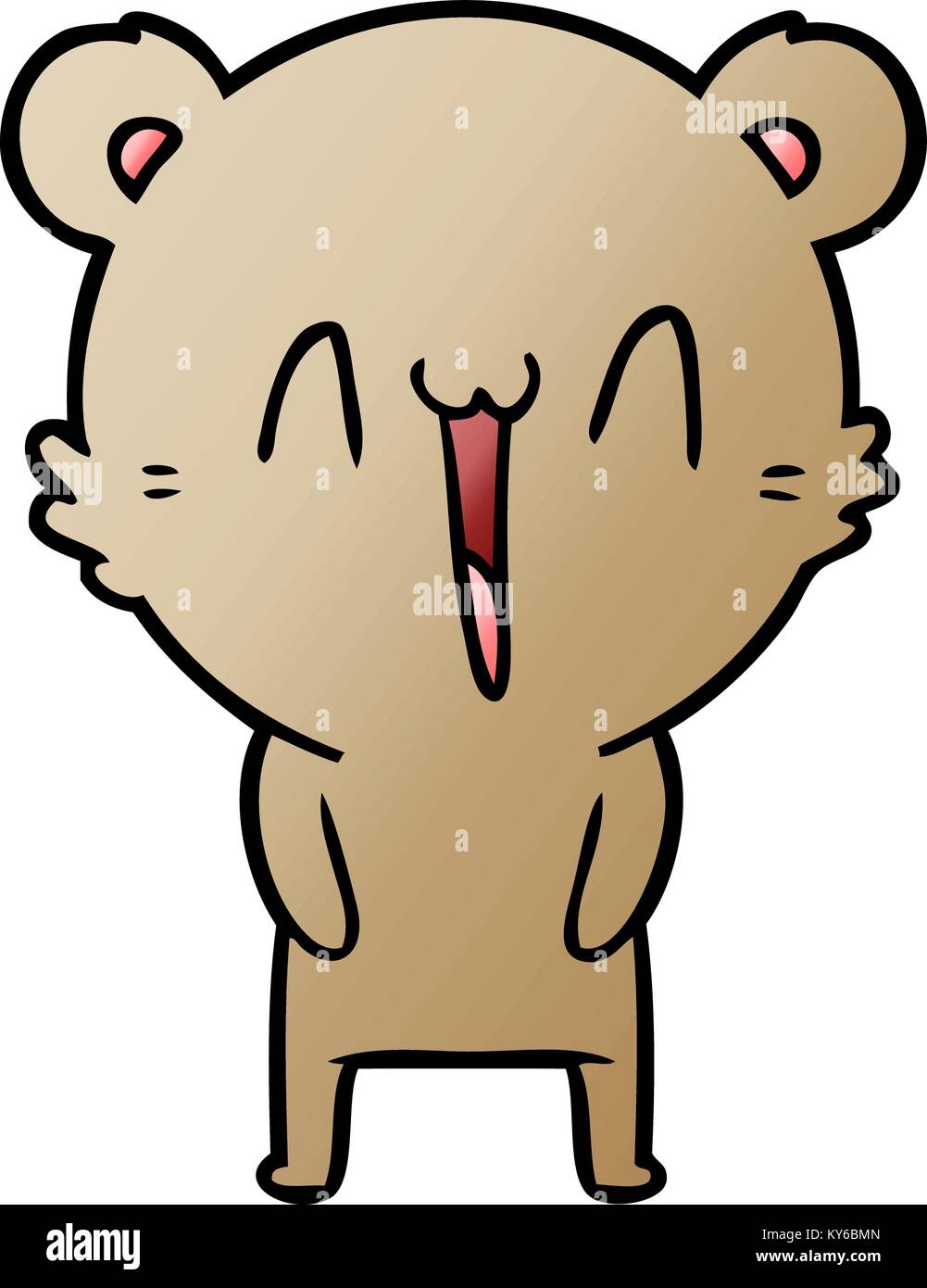 happy bear cartoon Stock Vector Image & Art - Alamy